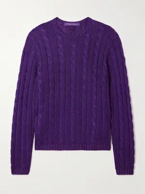 Ralph Lauren Cable-knit Silk Sweater