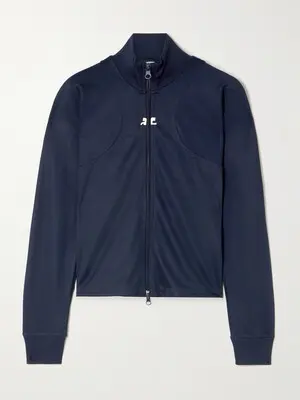 COURREGES Interlock Appliquéd Jersey Track Jacket