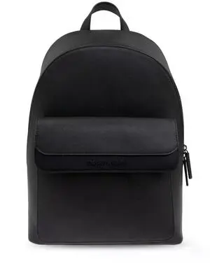 Emporio Armani Logo-embossed Backpack - Black