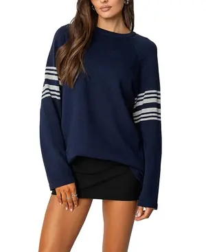 EDIKTED Contrast Stripe Knit Top
