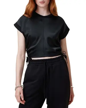 ALLSAINTS Mira Satin Tee - Black