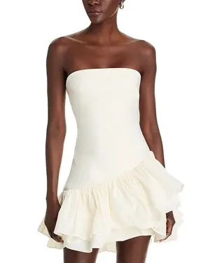 Cinq À Sept Emily Strapless Mini Dress - Ivory