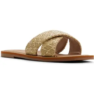 Roxy Andreya Raffia Slide Sandal - Open Natural