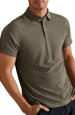 RHONE Regatta Piqué Performance Polo - Smokey Olive