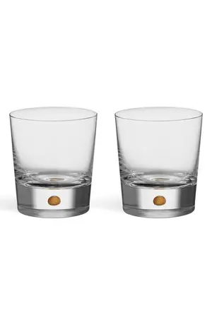 ORREFORS Intermezzo Set Of 2 Double Old Fashioned Glasses - Gold