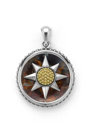 Lagos Anthem Compass Pendant - Two-tone Pi
