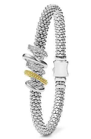 Lagos Caviar Lux Pavé Diamond Rope Bracelet