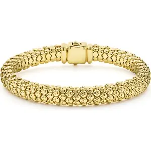 Lagos Anthem Caviar Skull Bracelet - Gold