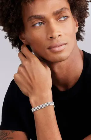 Lagos Caviar Spark Diamond Link Bracelet - Silver/ Diamond