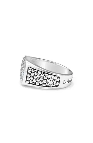 Lagos Anthem Pavé Diamond Signet Ring