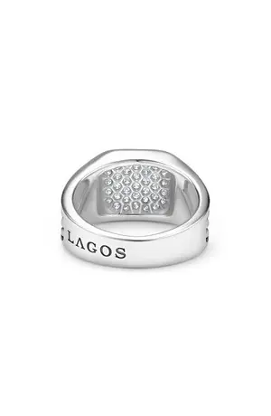 Lagos Anthem Pavé Diamond Signet Ring