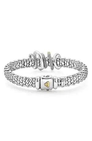 Lagos Caviar Lux Pavé Diamond Rope Bracelet - Two-tone