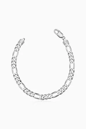 ORADINA Founders Figaro Chain Bracelet - Silver