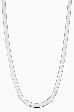 ORADINA Mirage Herringbone Necklace - Silver