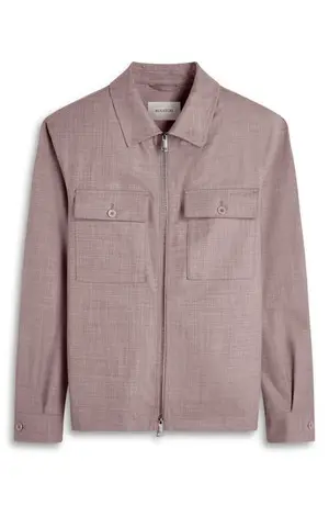 Bugatchi Stretch Wool Zip Shirt Jacket