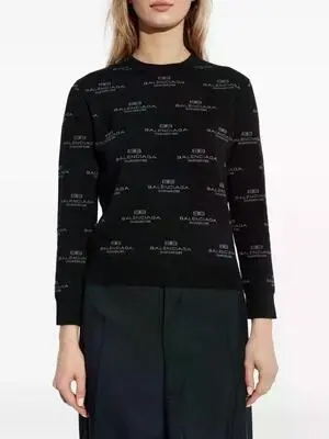 Balenciaga All-over Logo-print Jumper
