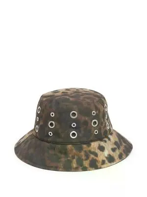 Apparis Slick Leopard Bucket Hat - Brown