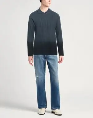 Giorgio Armani Virgin Wool Tie-dyed Sweater - Blue