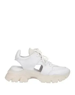 Emporio Armani Leather Chunky Sole Sneakers - White
