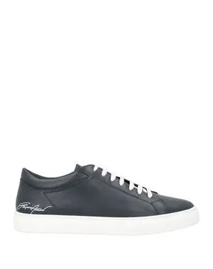Emporio Armani Leather Sneakers - Navy