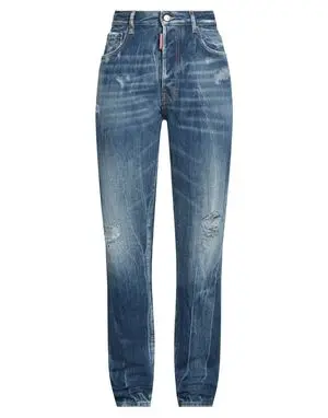 Dsquared2 Cotton Denim Tapered Jeans - Blue
