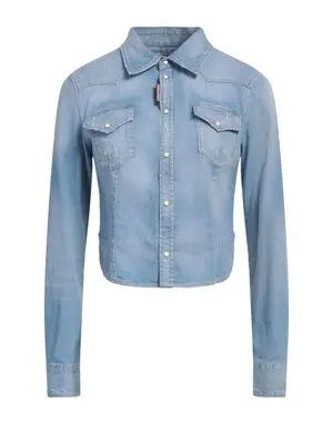 Dsquared2 Distressed Denim Shirt - Blue