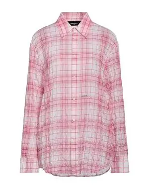 Dsquared2 Tartan Crinkled Shirt - Pink