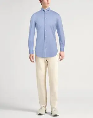 Emporio Armani Shirt Size Virgin Wool, Lyocell - Blue