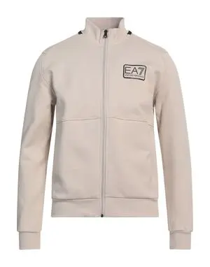 EA7 Cotton-blend Fleece Sweatshirt - Beige