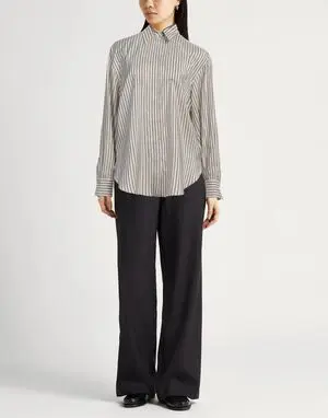 Brunello Cucinelli Striped Poplin Shirt - Beige