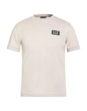 EA7 T-shirt Size Cotton, Elastane, Polyamide, Polyester - Beige