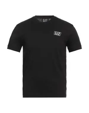 EA7 Man T-shirt Beige Size Xxl Cotton, Elastane, Polyamide, Polyester Black