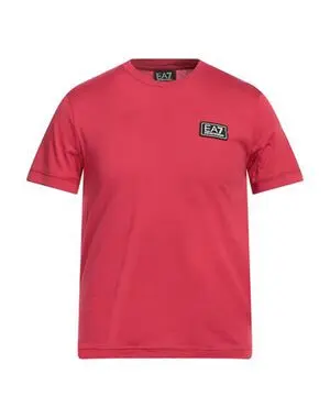EA7 Man T-shirt Beige Size Xxl Cotton, Elastane, Polyamide, Polyester Red