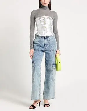 GANNI Organic Cotton Tube Top - Silver