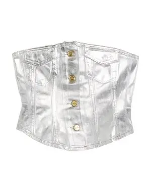 GANNI Organic Cotton Tube Top - Silver