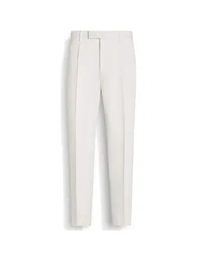 Zegna Zegna Cotton And Wool Trousers White