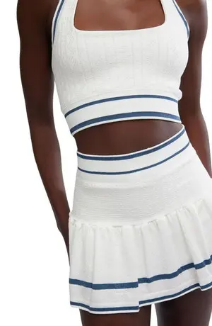 Free People Advantage Halter Top & Miniskirt Set - Skyline Combo