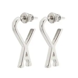 Ami De Coeur Small Hoop Earrings - Silver