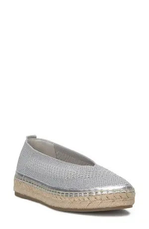 Lucky Brand Orena Platform Espadrille - Metallic Silver