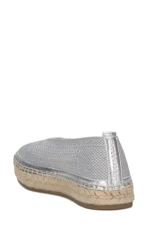 Lucky Brand Orena Platform Espadrille - Metallic Silver