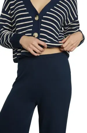 Eberjey Fine Gauge Sweater Knit Lounge Pants - Navy