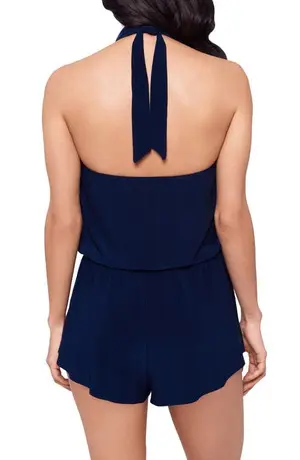 MAGICSUIT® Piper Solid One-piece Romper Swimsuit - Navy