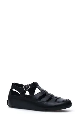 CANDICE COOPER Rock T-bar Fisherman Sandals - Black