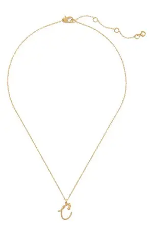 Kate Spade New York Initial Pendant Necklace - Gold - C