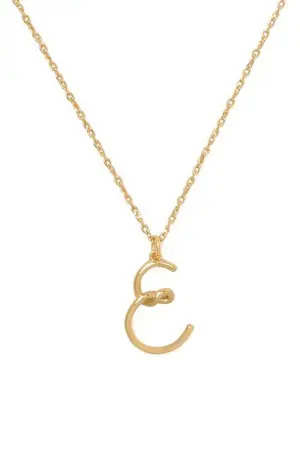 Kate Spade New York Initial Pendant Necklace - Gold - E