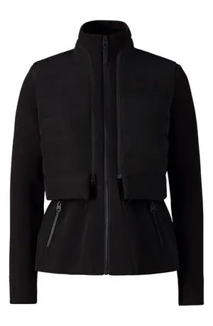 Mackage Priscilla 3-in-1 Hybrid Jacket With Down Vest - Black