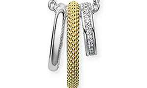 Lagos Caviar Lux Pavé Diamond Pendant Necklace