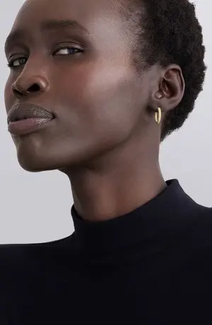 Lagos Caviar Lux Hoop Earrings - Two-tone