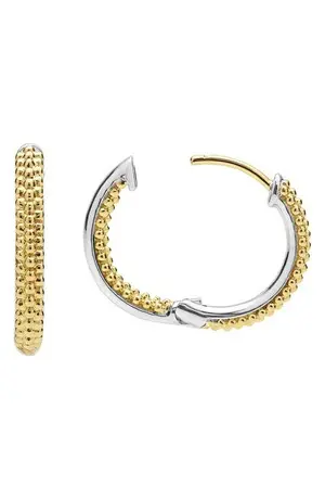 Lagos Caviar Lux Hoop Earrings - Two-tone