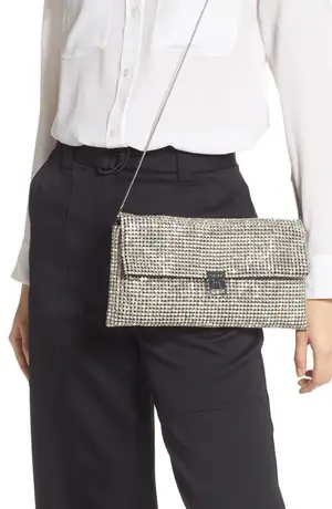 REISS Albany Crystal Embellished Clutch